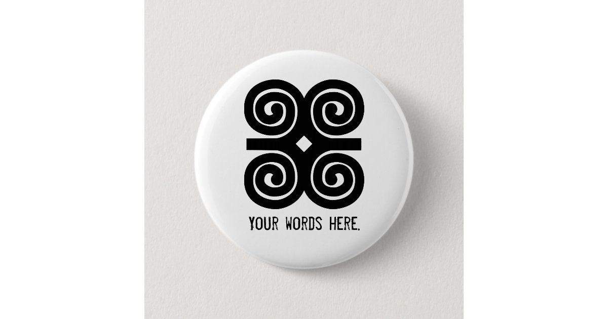 Dwennimmen Strength | Humility Adinkra Symbol Pinback Button | Zazzle