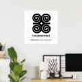 Dwennimmen Strength | Humility Adinkra Symbol Poster | Zazzle