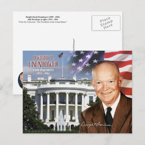 Dwight D. Eisenhower - 34th President of the U.S. Postcard | Zazzle