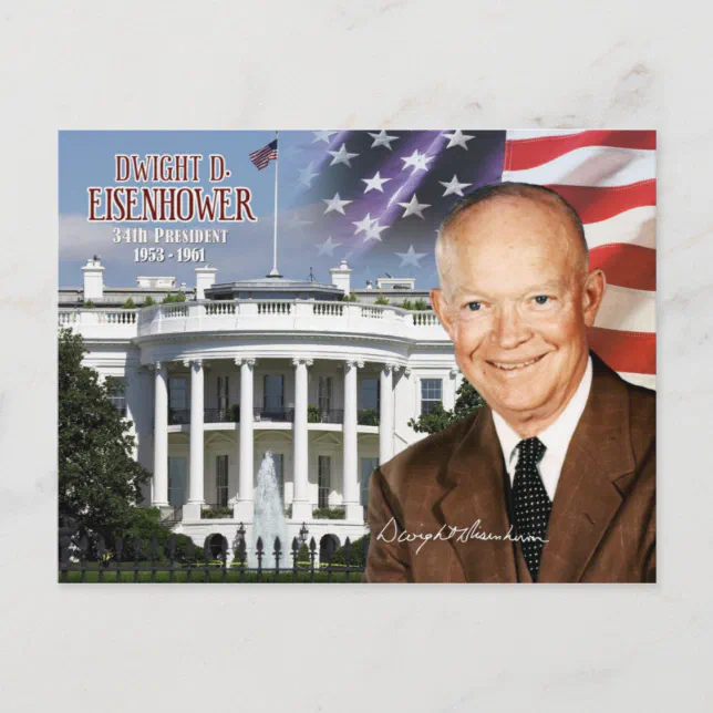 Dwight D. Eisenhower - 34th President of the U.S. Postcard | Zazzle