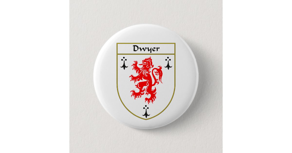 Dwyer Coat of Arms/Family Crest Pinback Button | Zazzle