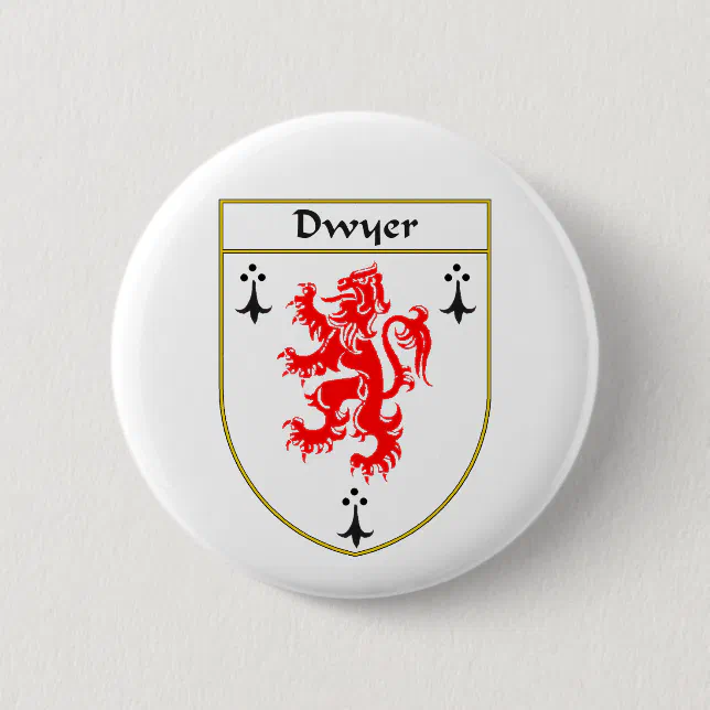 Dwyer Coat of Arms/Family Crest Pinback Button | Zazzle