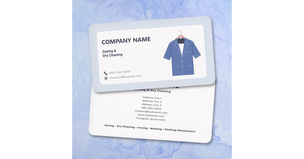 Dyeing & Dry Cleaning Business Card | Zazzle