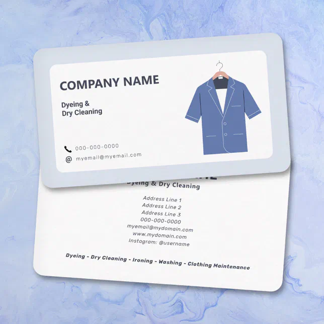 Dyeing & Dry Cleaning Business Card | Zazzle