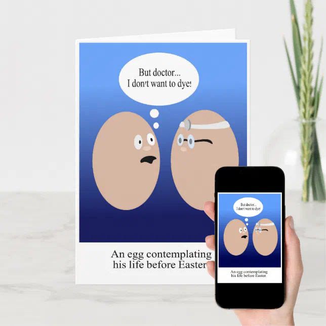 Dying Easter Egg Card | Zazzle