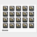 Dynamic Duo Scrapbook Photograph Square Sticker | Zazzle