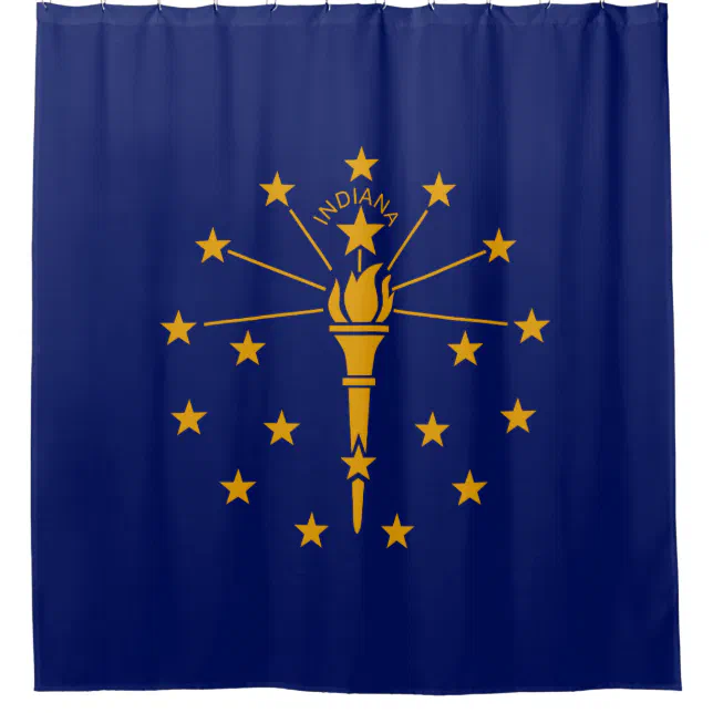 Dynamic Indiana State Flag Graphic on a Shower Curtain | Zazzle