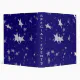 Dynamic Starfield: White Stars on Blue Background Binder | Zazzle