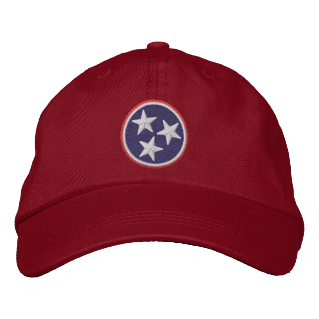 Dynamic Tennessee State Flag Graphic on Embroidered Baseball Cap | Zazzle