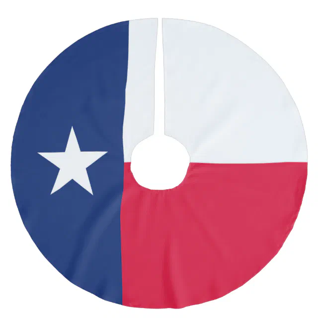 Dynamic Texas State Flag Graphic on a Brushed Polyester Tree Skirt | Zazzle