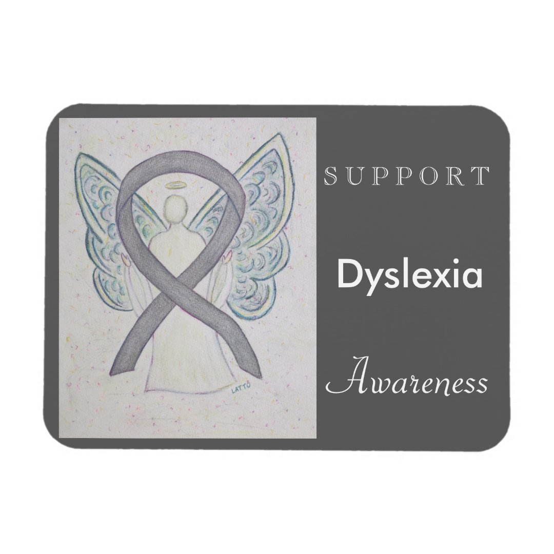 Dyslexia Awareness Ribbon Angel Custom Magnet | Zazzle