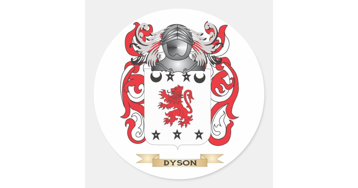 Dyson Coat of Arms Classic Round Sticker | Zazzle