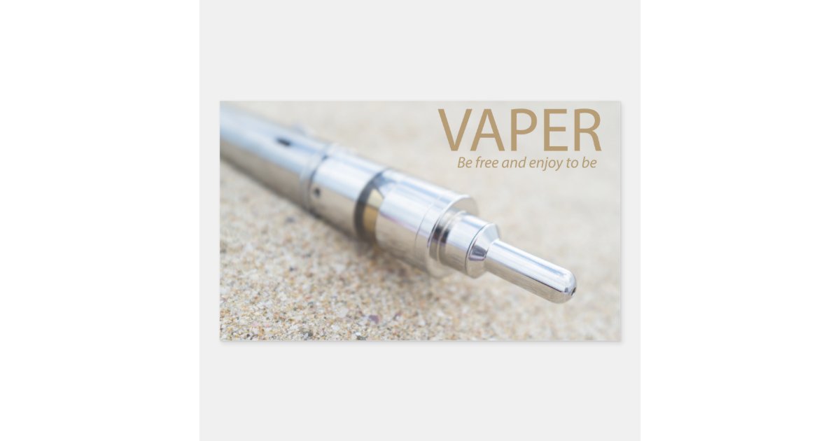 E-cig and vaping rectangular sticker | Zazzle