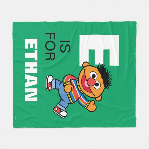 E is for Ernie | Add Your Name Fleece Blanket | Zazzle