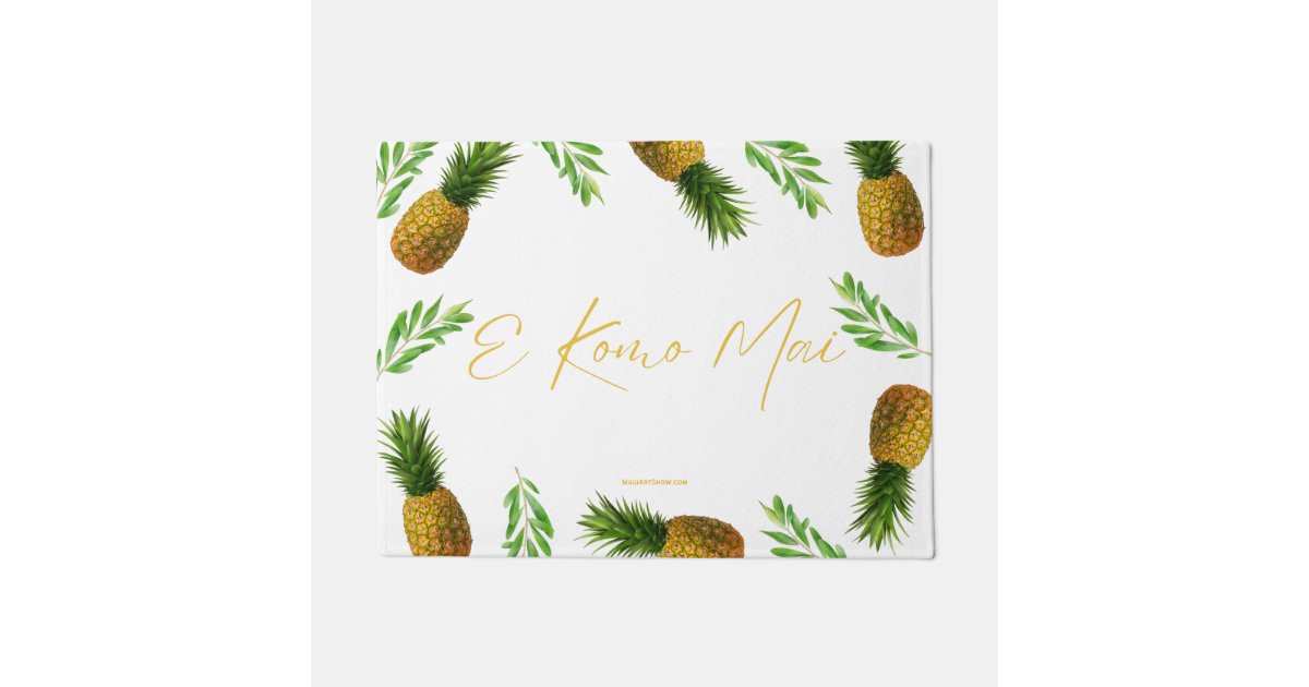 E KOMO MAI - HAWAIIAN WELCOME - DOORMAT DOOR MAT | Zazzle