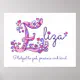 E monogram art Eliza girls name meaning poster | Zazzle