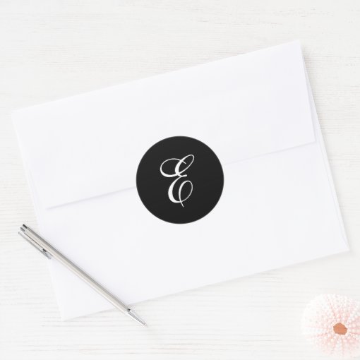 E Monogram Stickers | Zazzle