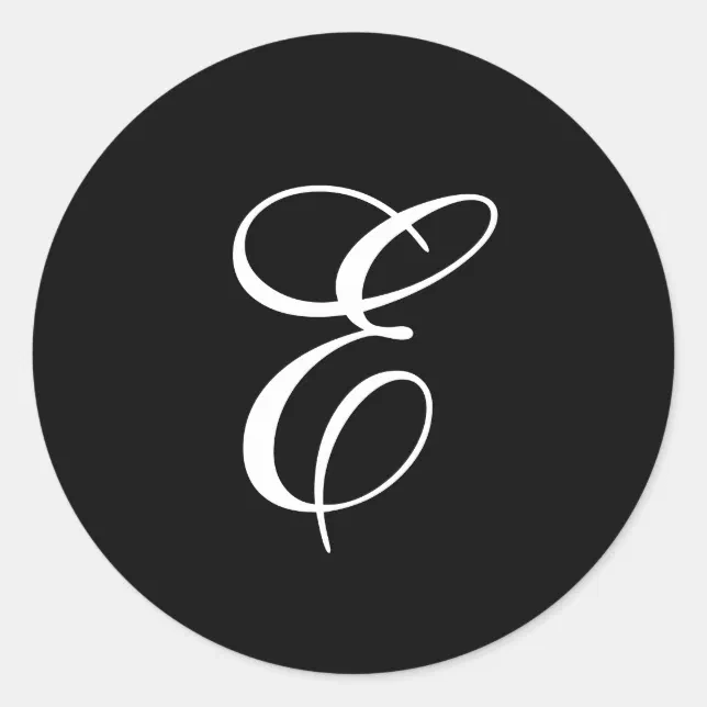 E Monogram Stickers | Zazzle