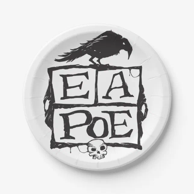 EA Poe Boxes Paper Plates | Zazzle