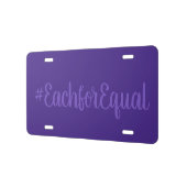 #EachforEqual HashTag International Womens Day License Plate | Zazzle