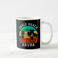 Eagle Beach Aruba Family Vacation Sunset Palm Tree Coffee Mug | Zazzle