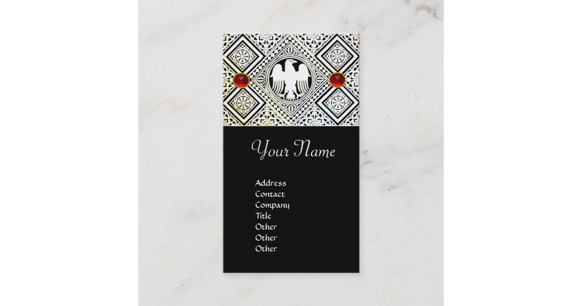 EAGLE , bright RED RUBY Business Card | Zazzle