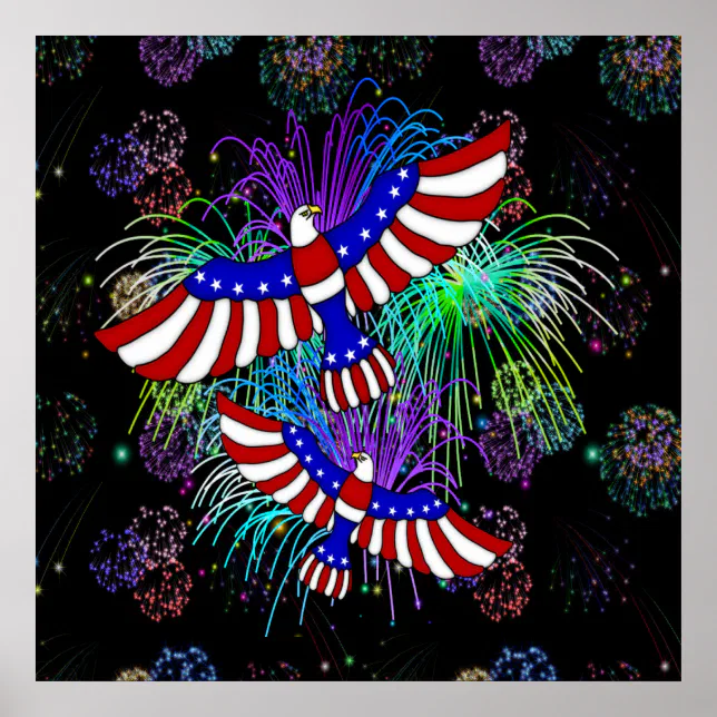 Eagle Fireworks Poster | Zazzle