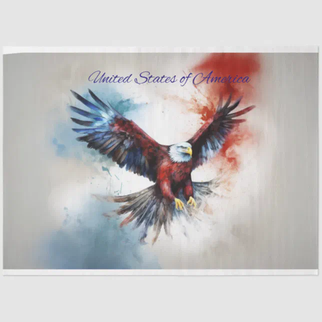 Eagle Flying United States of America Decoupage Tissue Paper | Zazzle