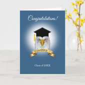 Eagle Graduation Congratulations on Award Blue Card | Zazzle