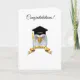 Eagle graduation congratulations on white card | Zazzle