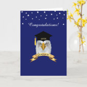 Eagle Graduation Congratulations & stars on blue Card | Zazzle