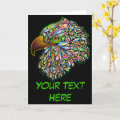 Eagle Hawk Psychedelic Design greeting card | Zazzle