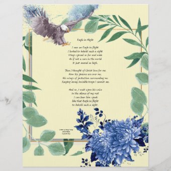 Eagle In Flight Poem Personalized Paper Stationary | Zazzle