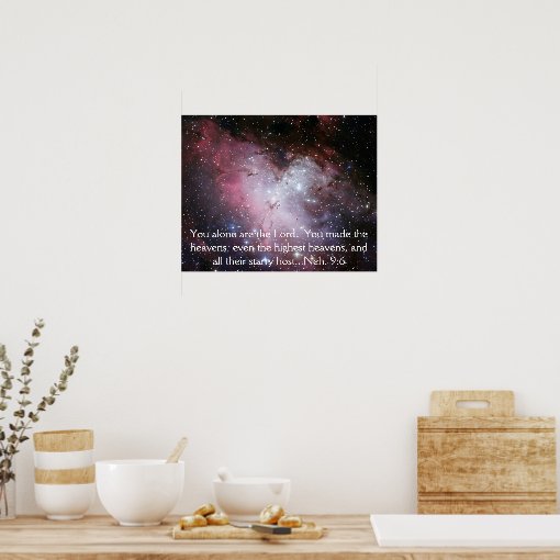 Eagle Nebula Space Photo Bible Verse Poster | Zazzle