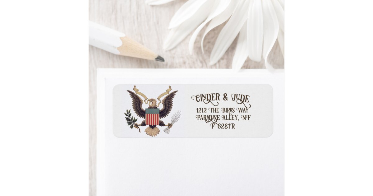 Eagle Personalized Customize Return Address Label | Zazzle