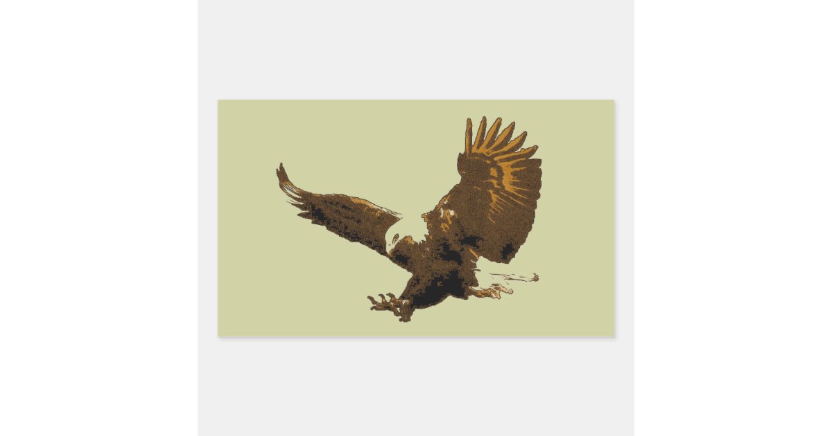 Eagle Rectangular Sticker | Zazzle