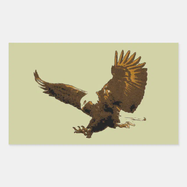 Eagle Rectangular Sticker | Zazzle