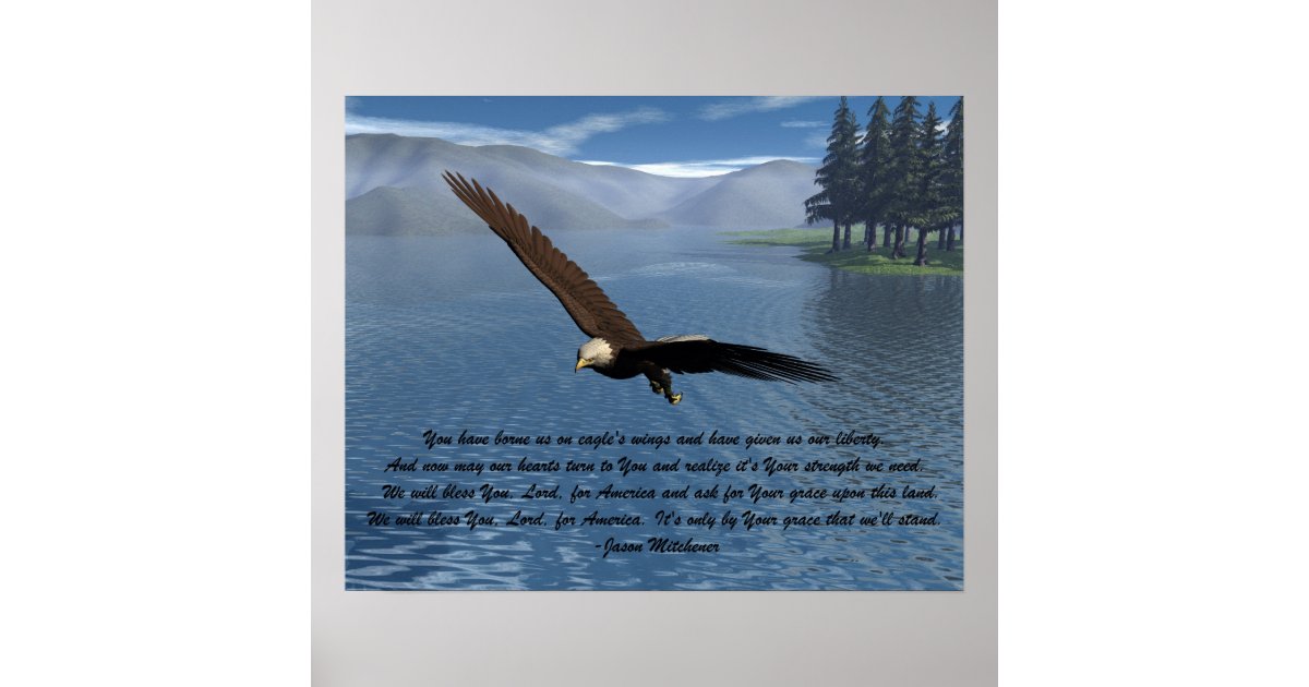 Eagle with Poem Poster | Zazzle