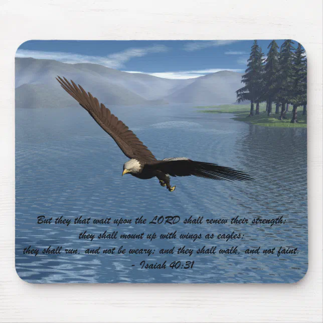Eagle with Scripture Mouse Pad | Zazzle