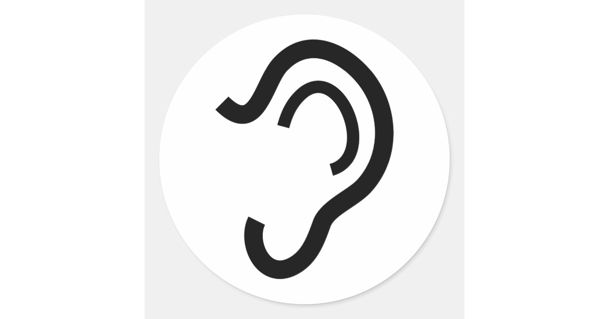 Ear Classic Round Sticker | Zazzle