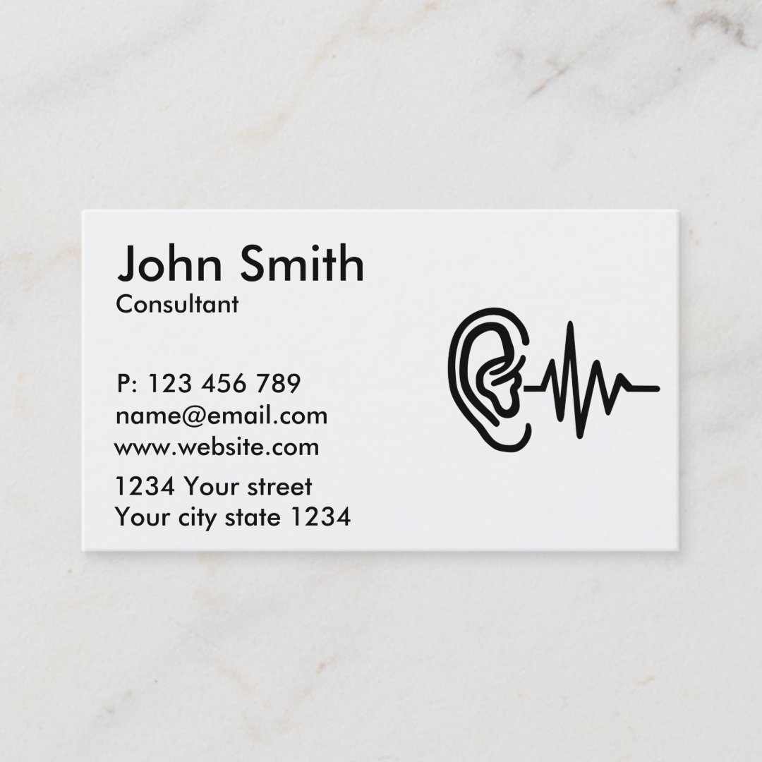 Ear frequency business card | Zazzle