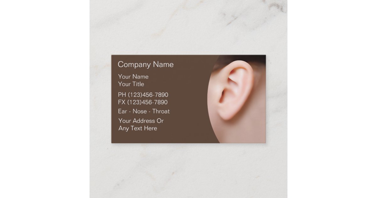 Ear Nose Throat Doctor Business Cards | Zazzle