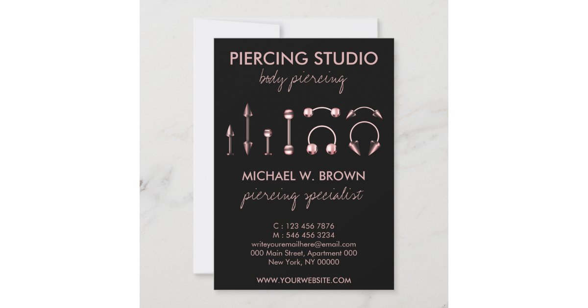 Ear Piercing Care Aftercare Tips Instructions Thank You Card | Zazzle