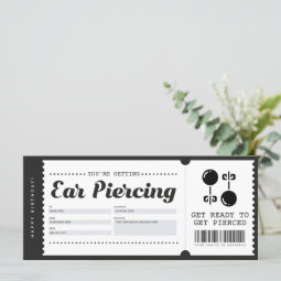 Ear Piercing Gift Voucher Certificate | Zazzle