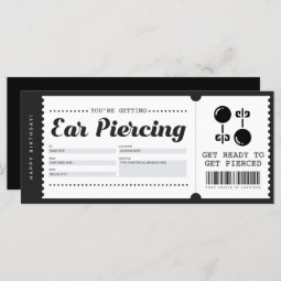 Ear Piercing Gift Voucher Certificate | Zazzle