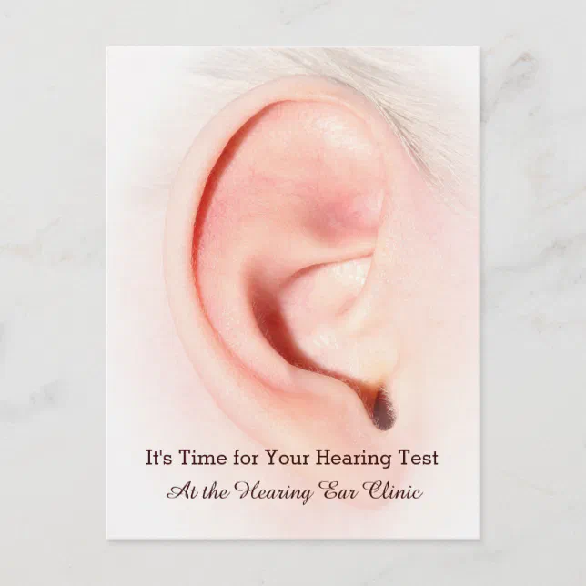 Ear Testing Otolaryngology Appointment Reminder Postcard | Zazzle