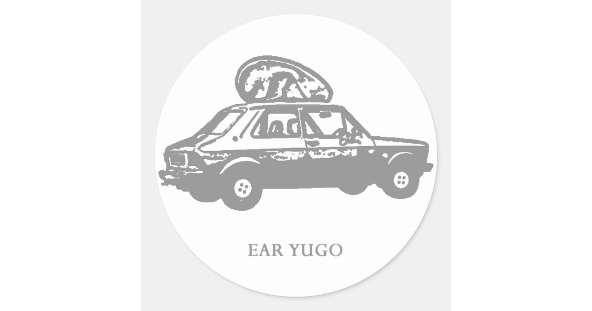 ear yugo classic round sticker | Zazzle