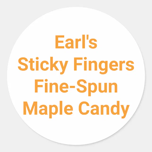 Earl's Sticky Fingers Candy Hankamer Artjunkhaus Classic Round Sticker ...