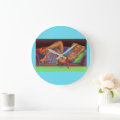 early 1940s Beautiful pin-up girl Large Clock | Zazzle