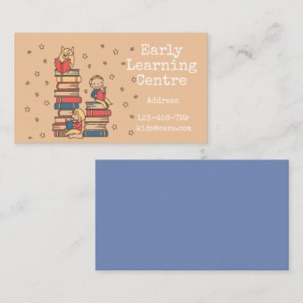 Early Learning Centre Daycare Preschool business Business Card | Zazzle